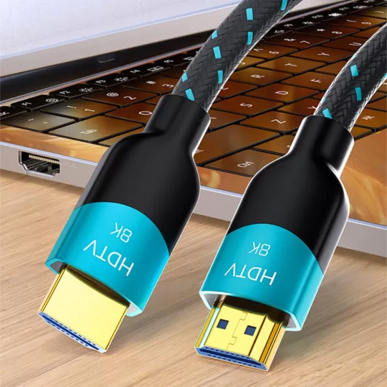 INF Kabel HDMI 2.1 pleciony 8K, 48Gbps, 8K60Hz/4K120Hz, eARC i VRR,